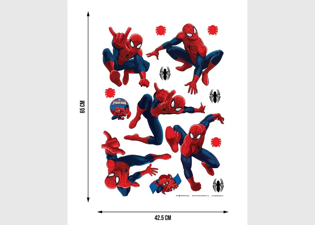 Dětská samolepka na zeď Marvel Spider-Man, Disney | 42.5 x 65 cm | DDK 1762