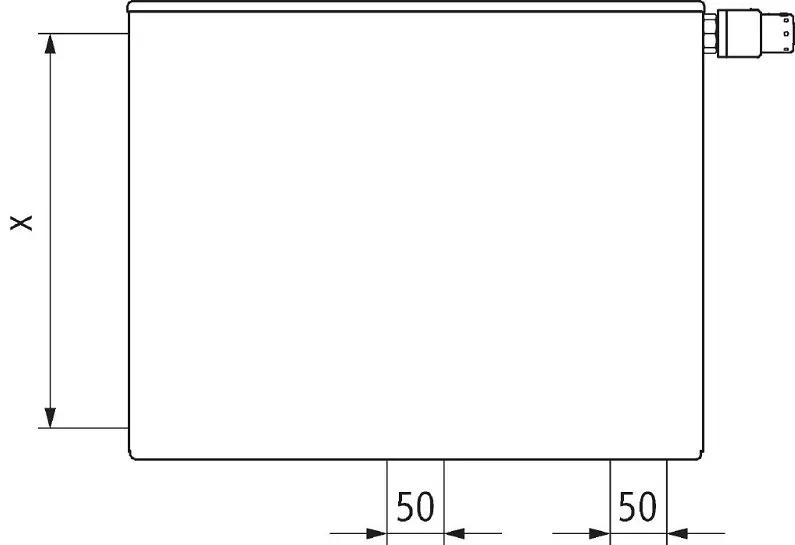 Radiátor Kermi therm-x2 Plan-Vplus PTP 11 pravý 505 x 1205 mm, 903 W, bílý