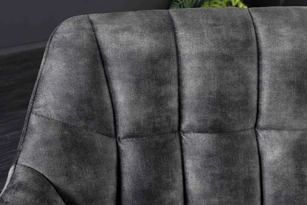 Designová lavice Vallerina 165 cm šedý samet