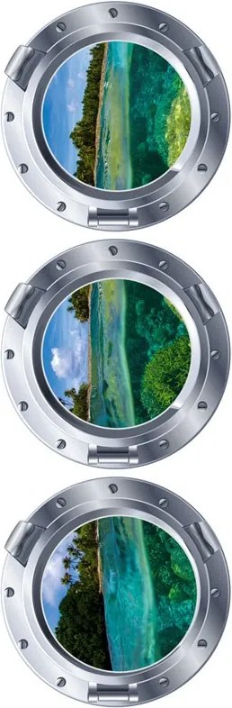 Samolepící dekorace na zeď Porthole ST2-013, rozměry 65 x 165 cm | Dimex | Lepidlo zdarma