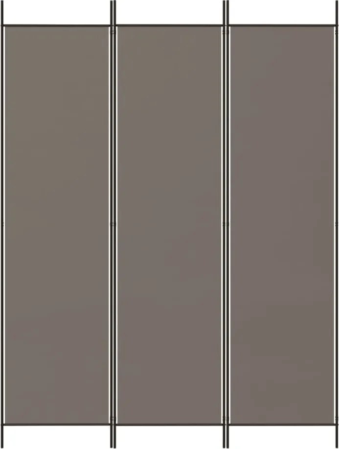 vidaXL 3dílný paraván 150x200 cm textil [350180] Barva: Černá