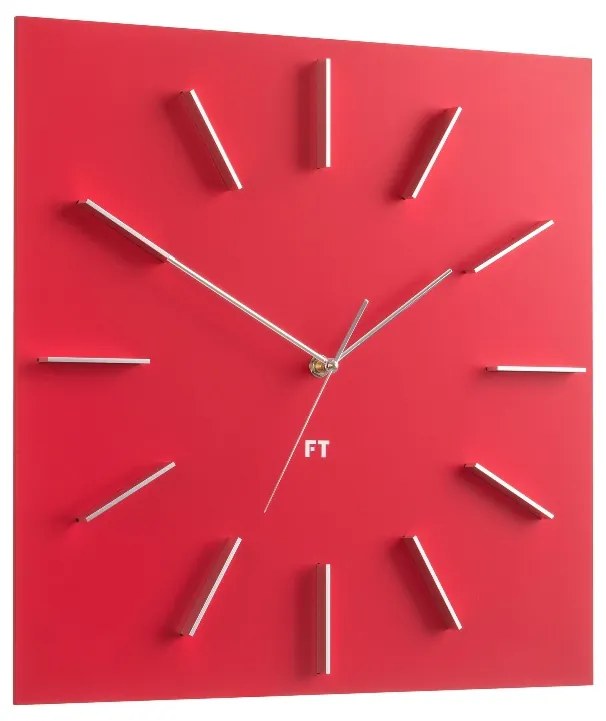 Designové nástěnné hodiny Future Time FT1010RD Square red 40cm