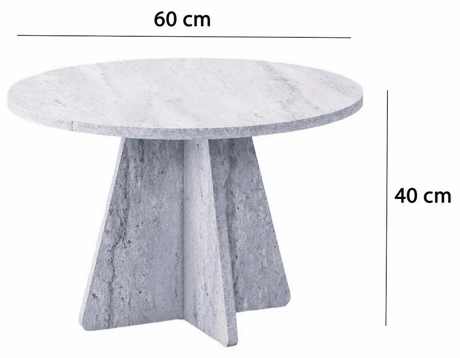 Konferenční stolek Mushroom Travertine