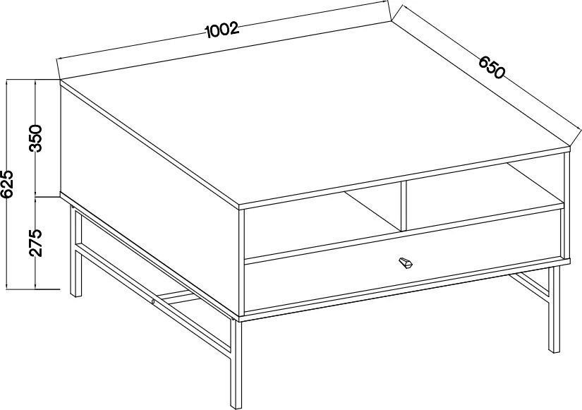 FALCO Konferenční stolek Tomila 201/3 Odstín: Černý grafit