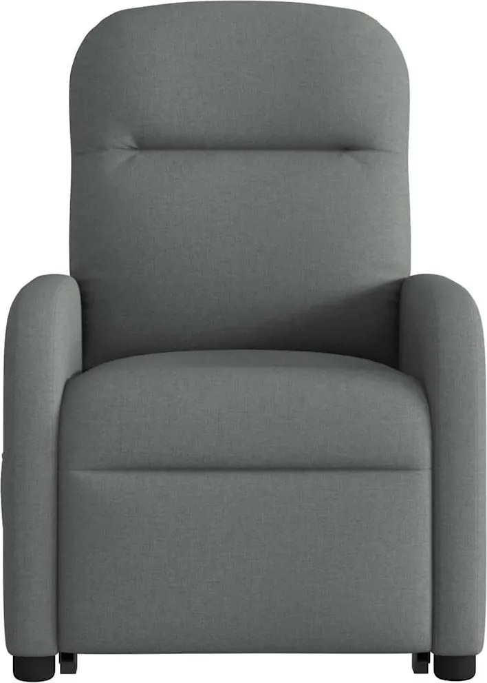 Elektrické zvedací polohovací křeslo tmavě šedé textil 3302993
