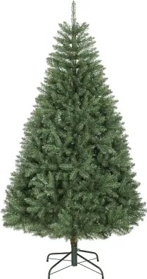 HOMCOM umělý vánoční stromek, 180 cm, skládací větve, kovový stojan, všestranný, zelený