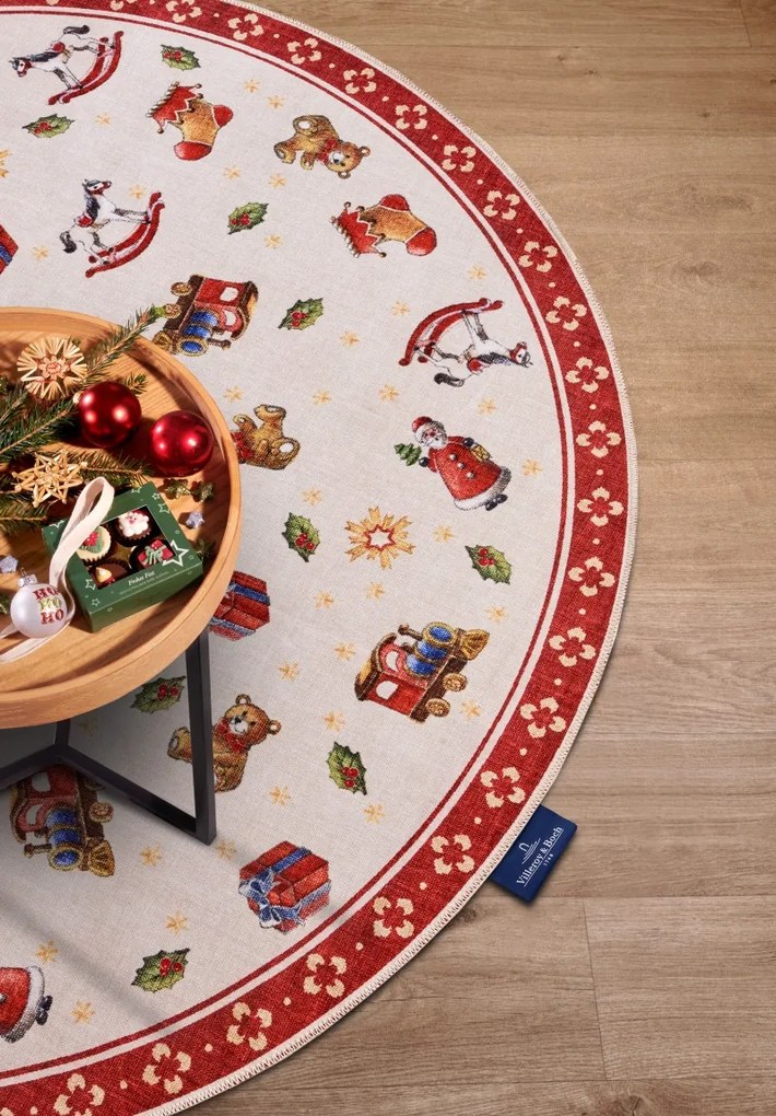 Villeroy & Boch Kusový koberec Toy's delight s potiskem 106192 Red, Multicolor kruh, 150x150 (průměr) kruh, červená, obývací pokoj