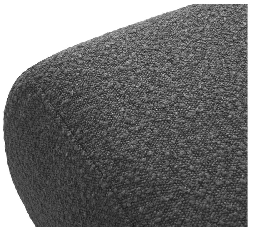 Tmavě šedý taburet z textilie bouclé Molino – Micadoni Home