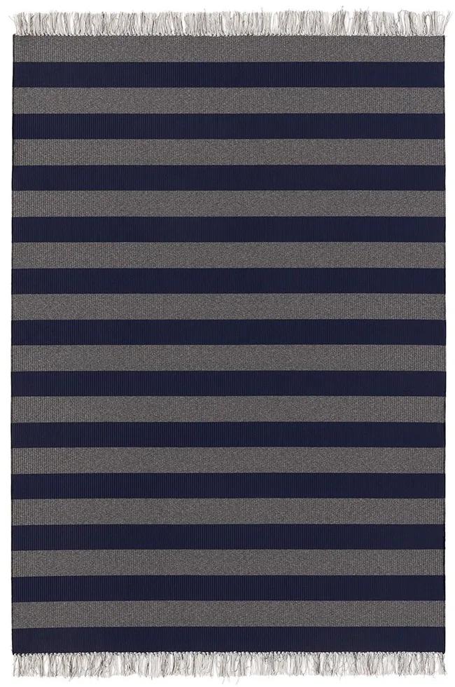 Koberec Big Stripe in/out: Šedo-modrá 140x200 cm