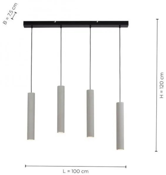 Paul Neuhaus 2204-22 - Lustr na lanku ETON 4xGU10/35W/230V