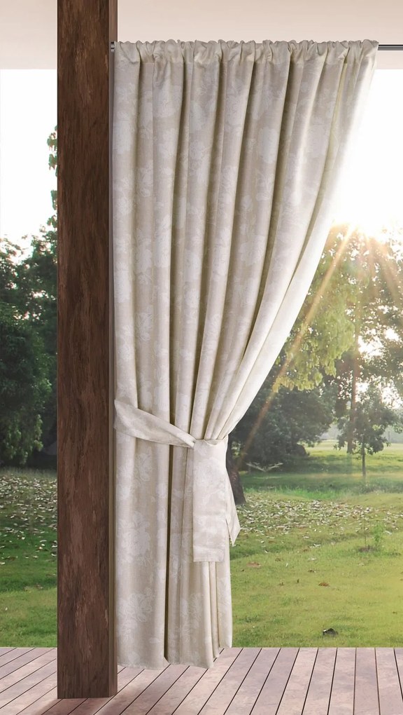 ZAHRADNÍ VODĚODOLNÝ ZÁVĚS NA PÁSCE GARDEN 155X200 CM VZOROVANÁ