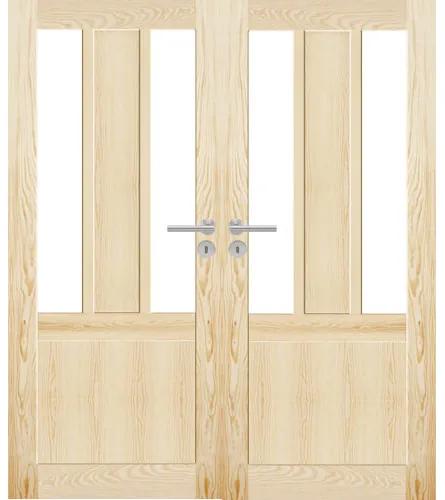 Archo - Dvoukřídlé dřevěné dveře dýhované z borovice Akron 105537