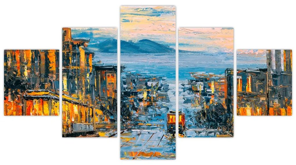 Obraz - Cable Car, San Francisco (125x70 cm)