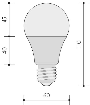 PANLUX LED ŽÁROVKA DELUXE světelný zdroj 8W  studená bílá