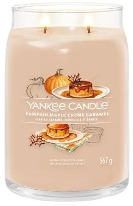 Yankee Candle Signature svíčka velká Pumpkin Maple Creme Caramel, 567g