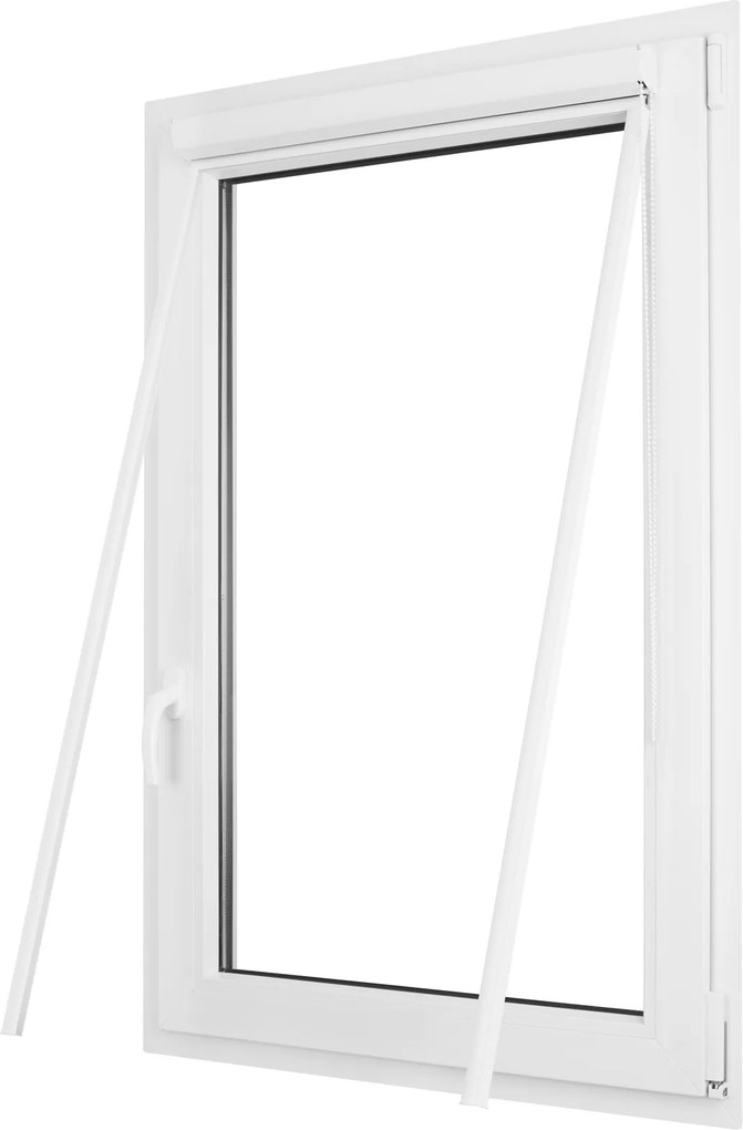 Dekodum Roleta den a noc v bílé kazetě soft, barva látky Ecru Šířka (cm): 99, Výška (cm): Balkonová (do 200 cm), Strana mechanismu: Levá