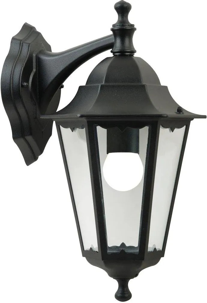 NOR 74381003 Venkovní nástěnné svítidlo Cardiff 1x60W E27 černá čirá - NORDLUX