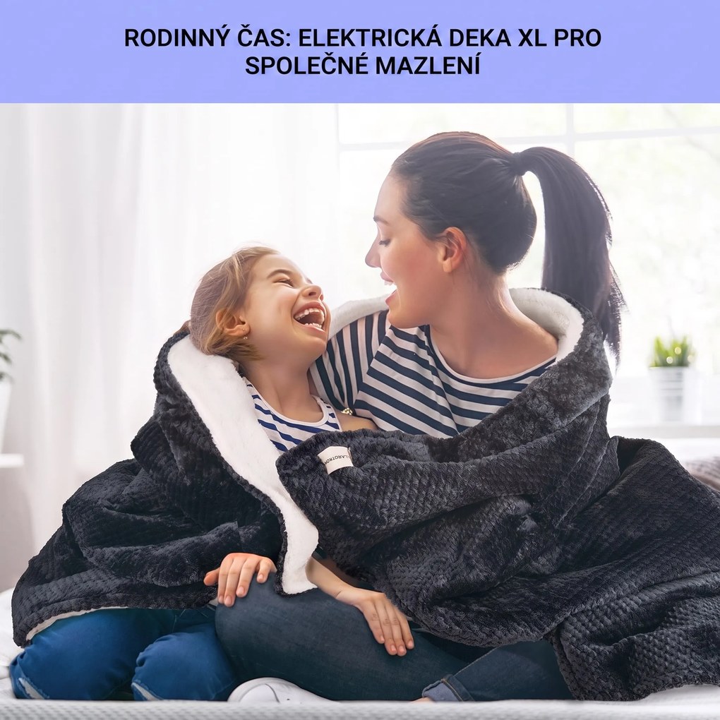 Klarstein DR Watson Deluxe XL, elektrická deka, 160 W, 9 stupňů ohřevu, 180 x 130 cm