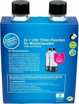 SodaStream Lahev Tritan 2 x 1l černá