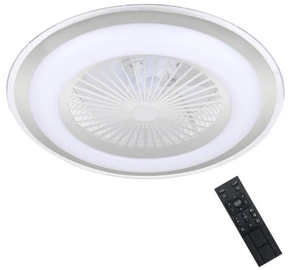 Brilagi | Brilagi - LED Stmívatelné svítidlo s ventilátorem RONDA LED/48W/230V stříbrná+DO | BG0369
