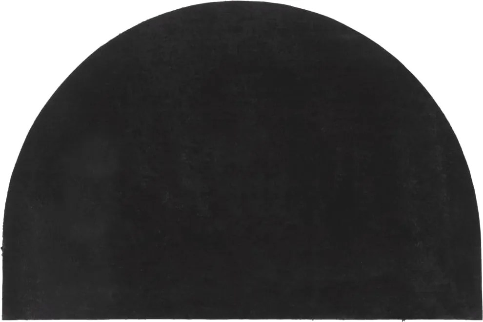 Rohožka před dveře tmavě šedá půlkruh 60x90 cm kokosové vlákno 155590