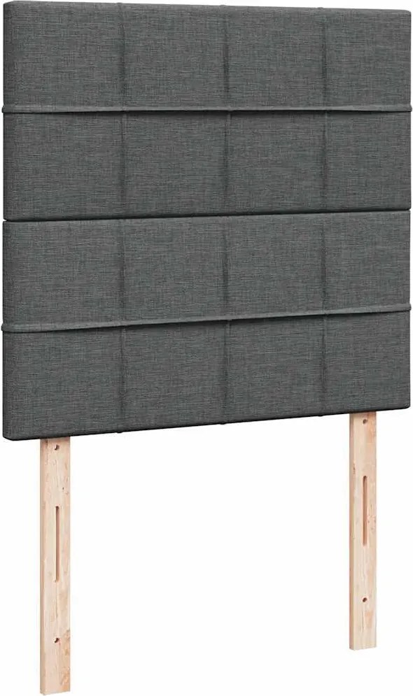 Box spring postel s matrací tmavě šedá 100 x 200 cm textil 3291968