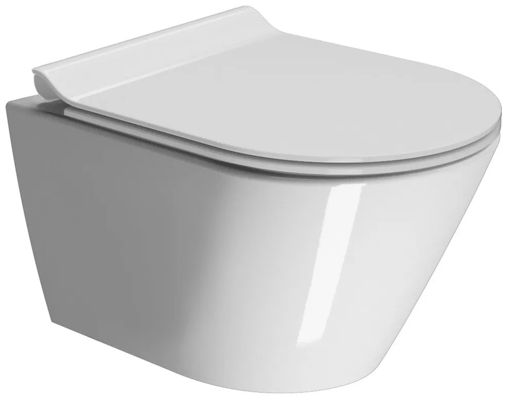 GSI Kube X závěsná WC mísa 36 x 50 cm GeniusFlush keramika bílá ExtraGlaze 941211