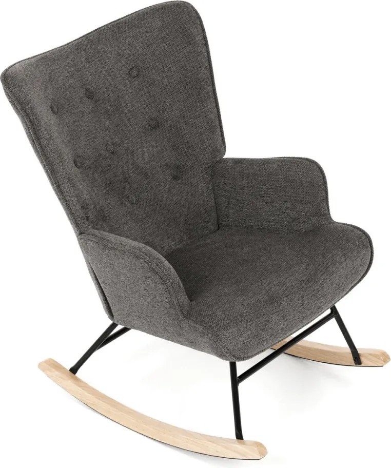 Houpací křeslo AK-373 GREY2, látka, šedá (67 x 85) cm
