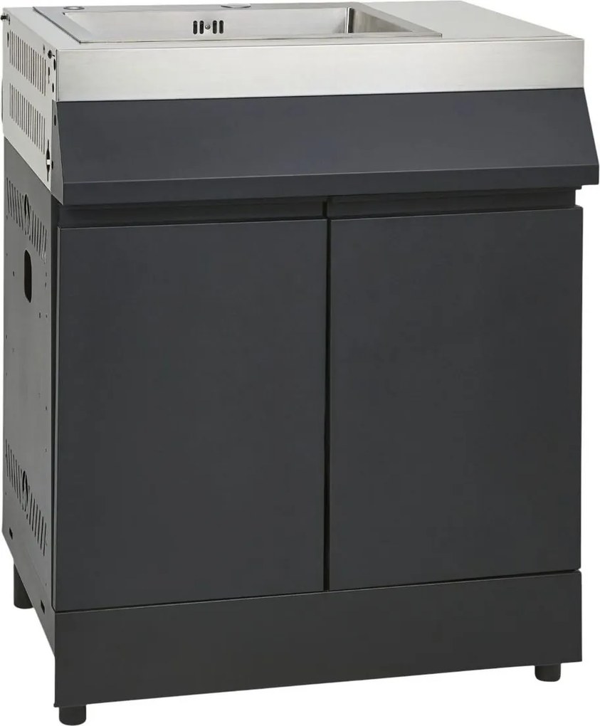 Kingstone Quad Kuchyňský modul se dřezem, 73,5 × 55,5 × 91,5 cm, ocel