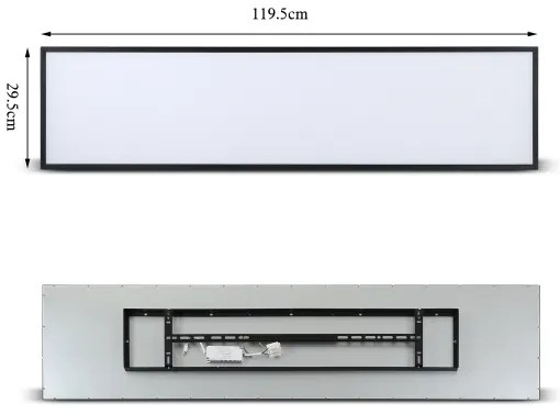 Brilagi - LED Stropní svítidlo SLIMFRAME LED/58W/230V 120x30 cm černá