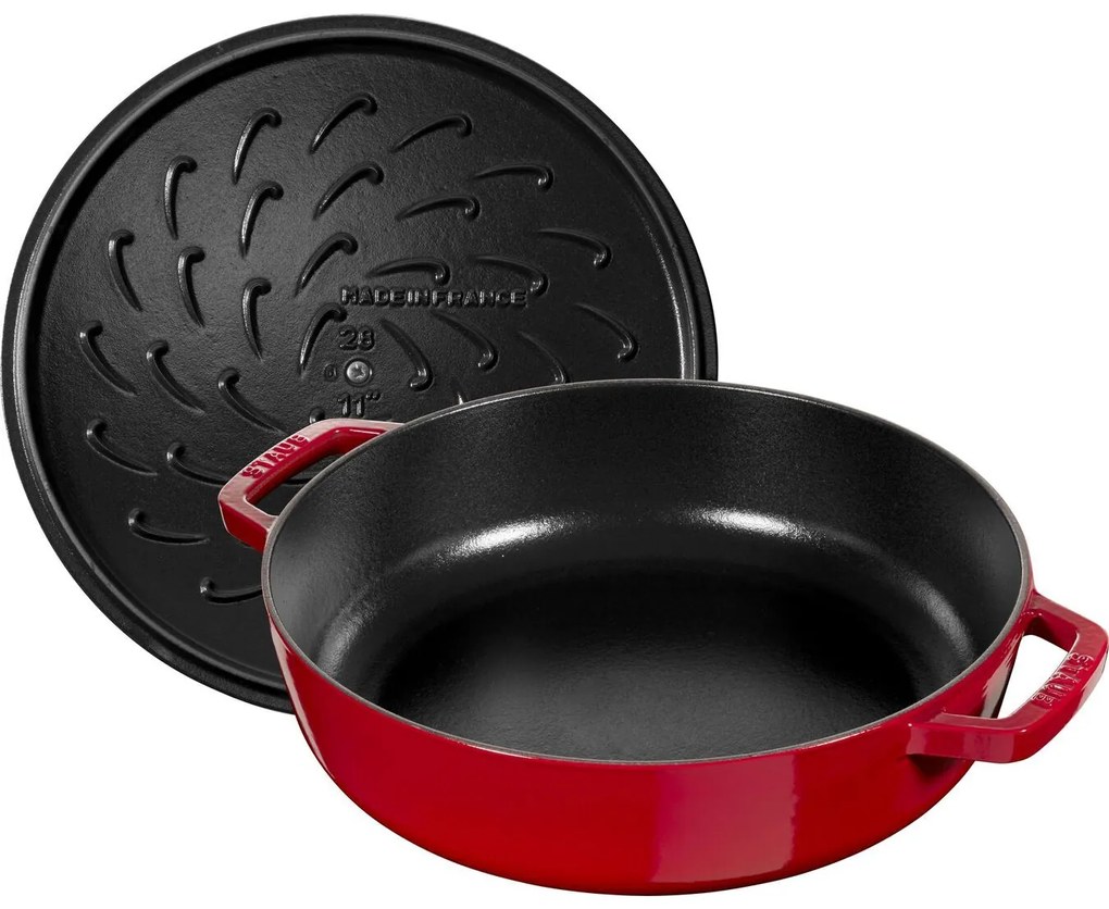 Staub Chistera kastrol s poklicí 28 cm/3,7 l višňová, 12612806