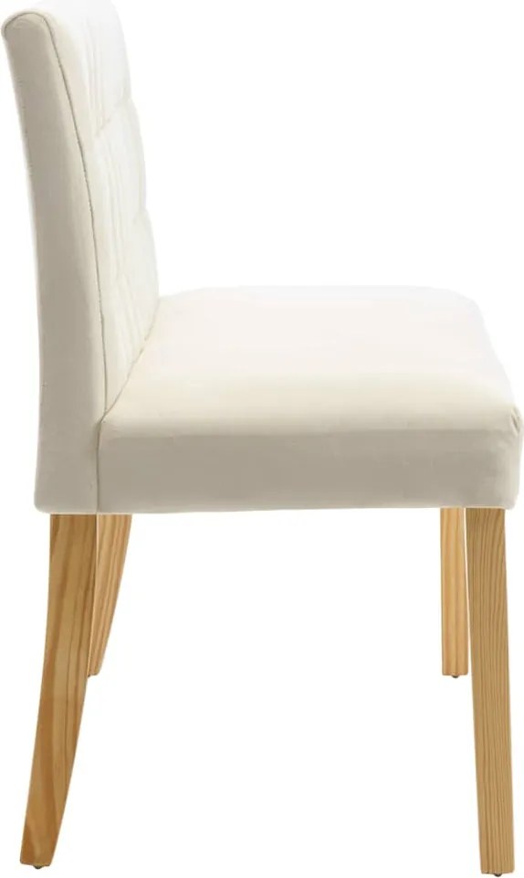 Lavice 140 cm krémová samet 288577