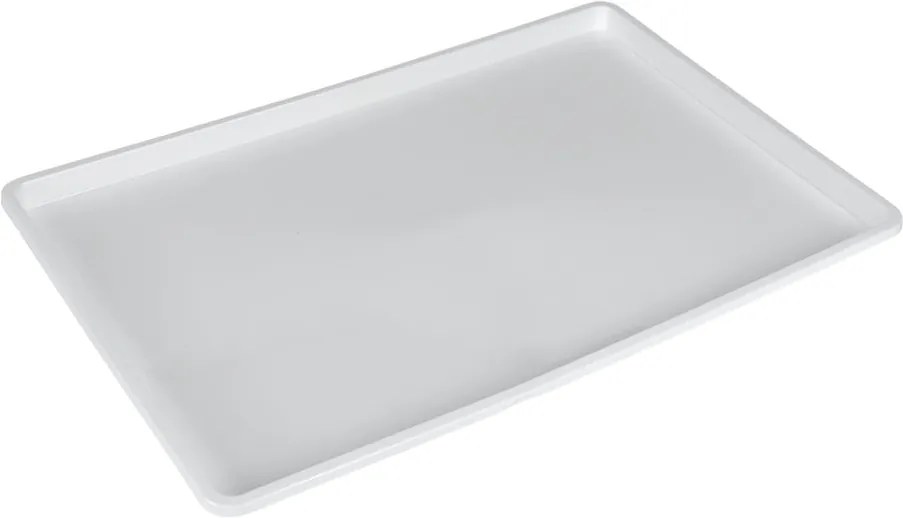 Bílý plastový podnos Metaltex Germatex, 45 x 31 cm