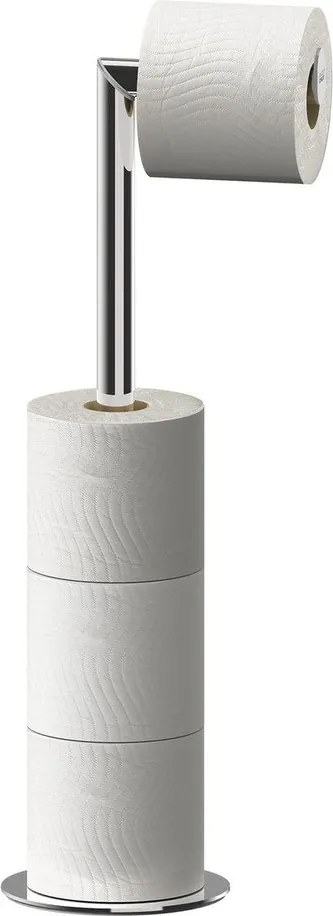 Kovový stojan na toaletní papír v leskle stříbrné barvě EasyStore Luxe – Joseph Joseph
