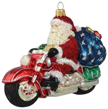Santa na motorce s dárky
