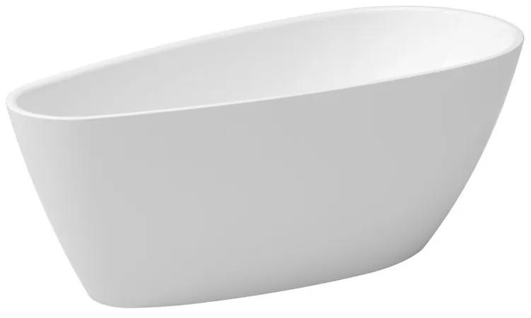 BESCO Volně stojící vana GOYA A-LINE bílá Barva - Bílá, Barva sifonu - Černá, Rozměr vany - 160 x 73 cm VANGOYAA160B