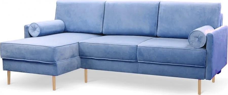 Casarredo - Komfort nábytek Rozkládací rohová sedačka AZULO látka Riviera 79, nohy zlaté