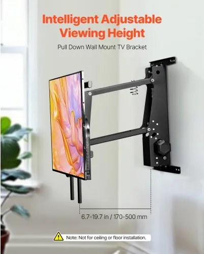 Motorizovaný nástěnný držák TV, Držák TV pro TV od 32 do 1651 mm VEVOR