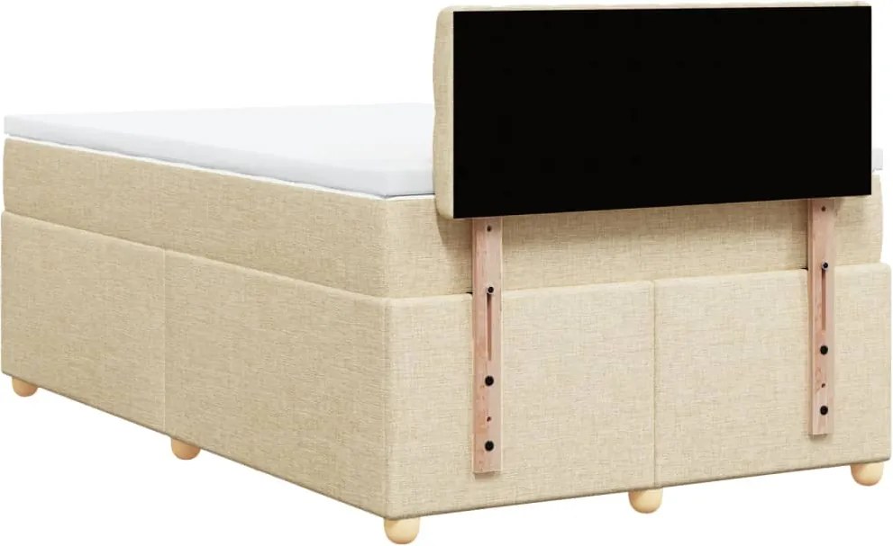 Box spring postel s matrací krémová 120x200 cm textil 3286659