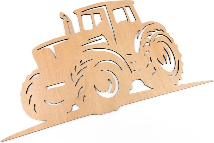 Dřevěná dekorace Traktor