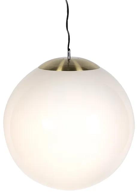 Skandinávská závěsná lampa opálové sklo 50 cm - Ball 50