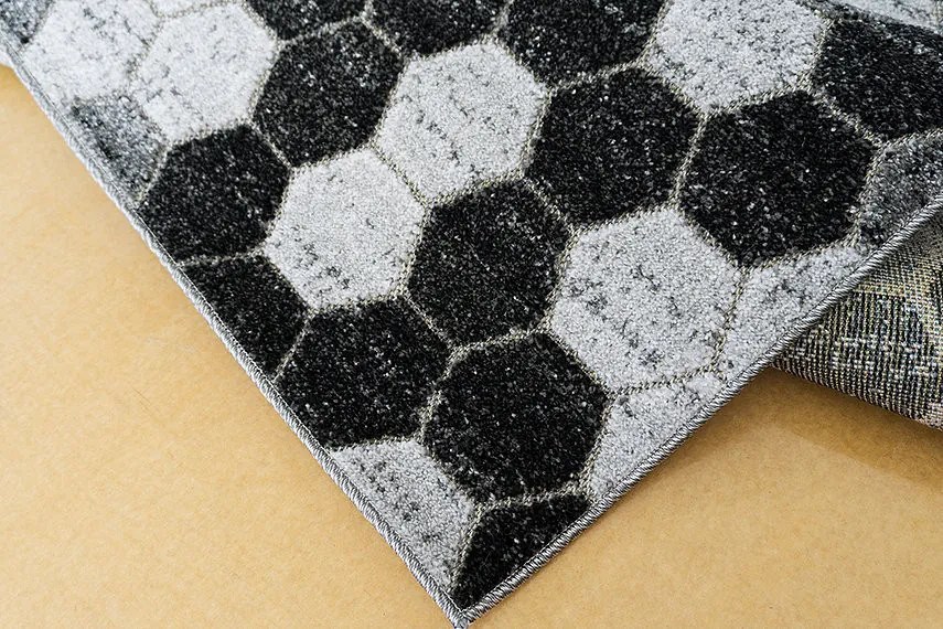 Berfin Dywany, Kusový koberec Lagos 1675 Dark Grey (Silver), 120x180, šedá, obývací pokoj