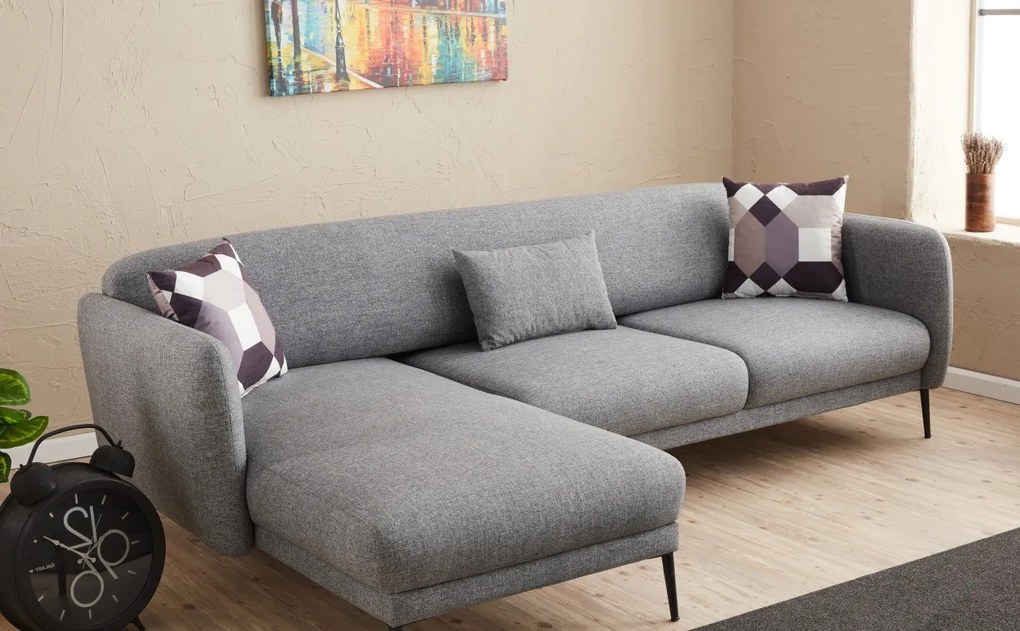 Hanah Home Rohová pohovka VENUS šedá levá 825BLC2767