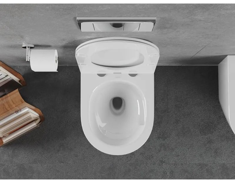 Mexen Lena, závěsná WC mísa 490x360x340 mm, Rimless Tornádo, bílá lesklá, 3322XX00T