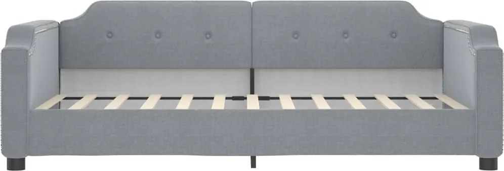 Válenda s přistýlkou světle šedá 90 x 200 cm textil 3197634