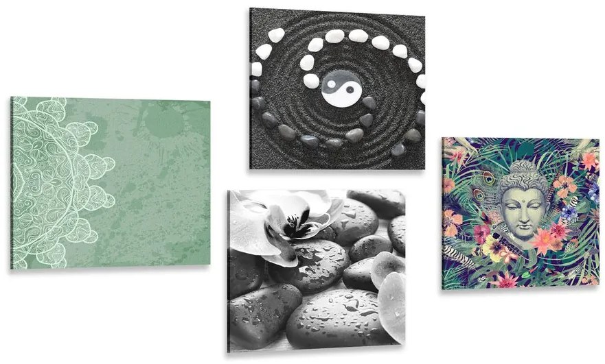 Set obrazů Feng Shui v netradiční kombinaci