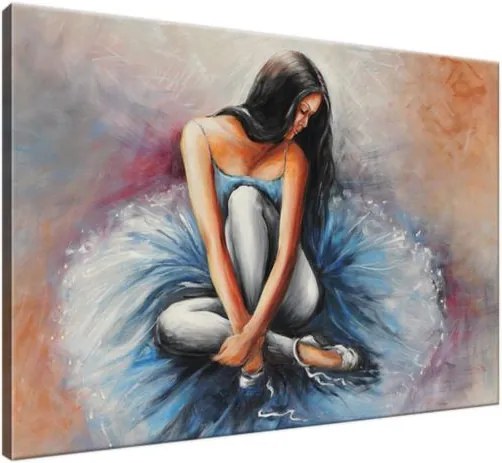Ručně malovaný obraz Tmavovlasá baletka 100x70cm RM2736A_1Z