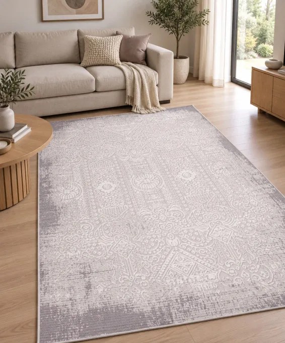 Koberec BUTIK 370 krémový / šedý