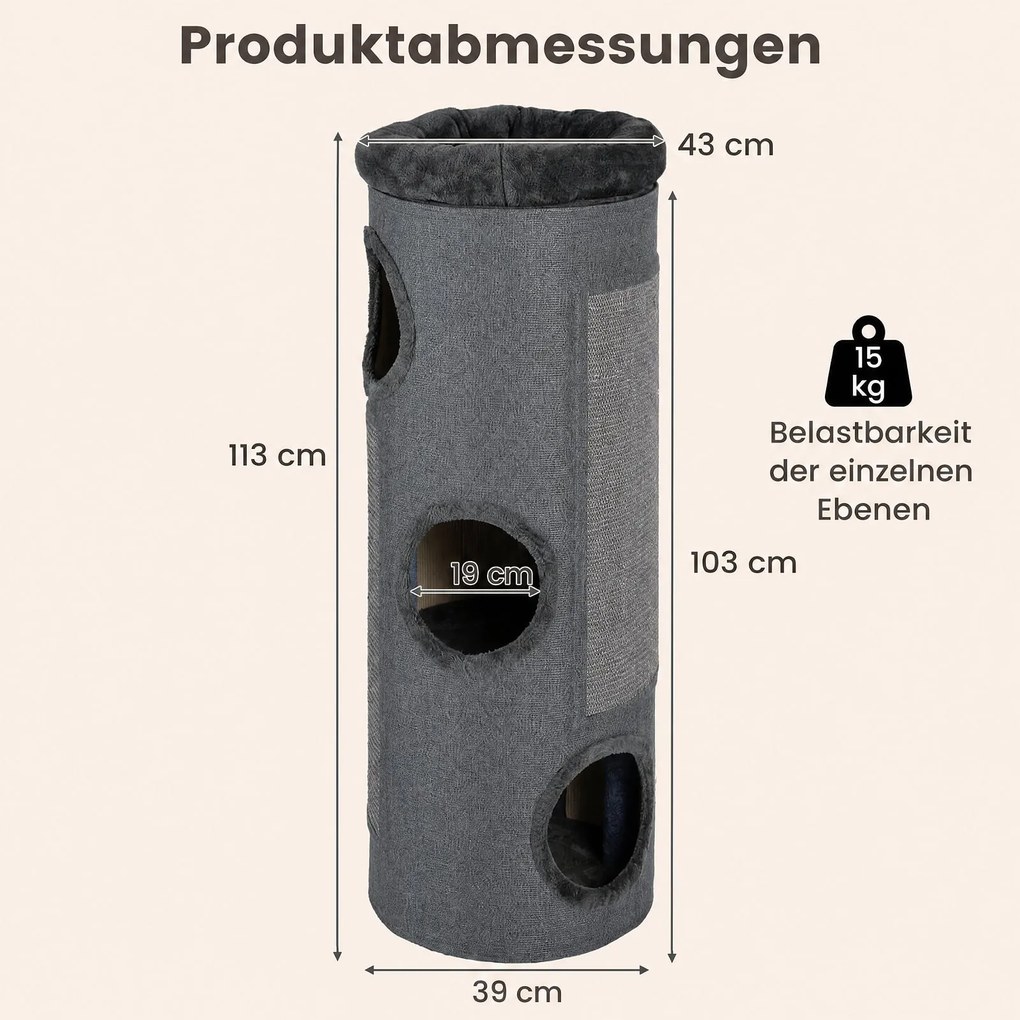 Costway 4-Tier House pro kočky pro více koček Zvýšený útulek pro domácí mazlíčky