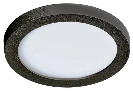 Stropní LED osvětlení do koupelny SLIM 9 ROUND, 6W, teplá bílá, 8,5cm, kulaté, černé, IP44 Azzardo SLIM 9 ROUND AZ2834